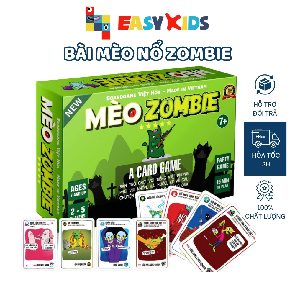Bài Mèo Zombie - boardgame Việt Hóa - Mèo nổ - Mèo Boom - Exploding ...