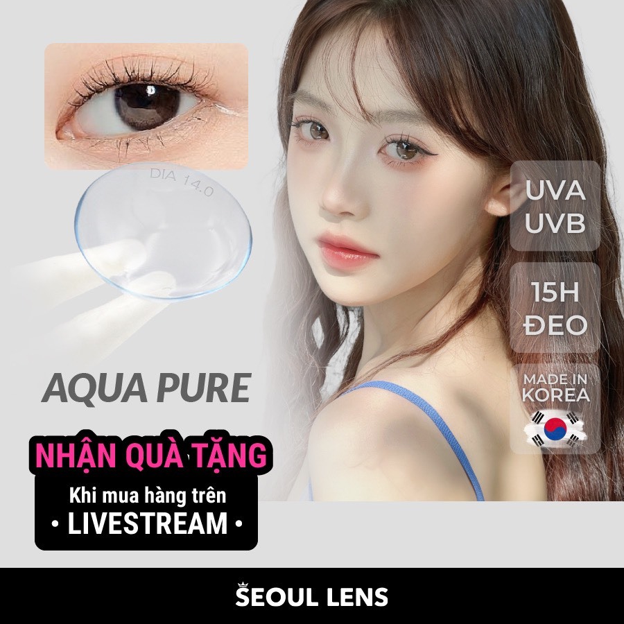 EYEIYAGI - 3 THÁNG (1 CHIẾC) - Aqua Pure Trong Suốt 12H - Kính áp tròng Hàn Quốc Seoullens ...