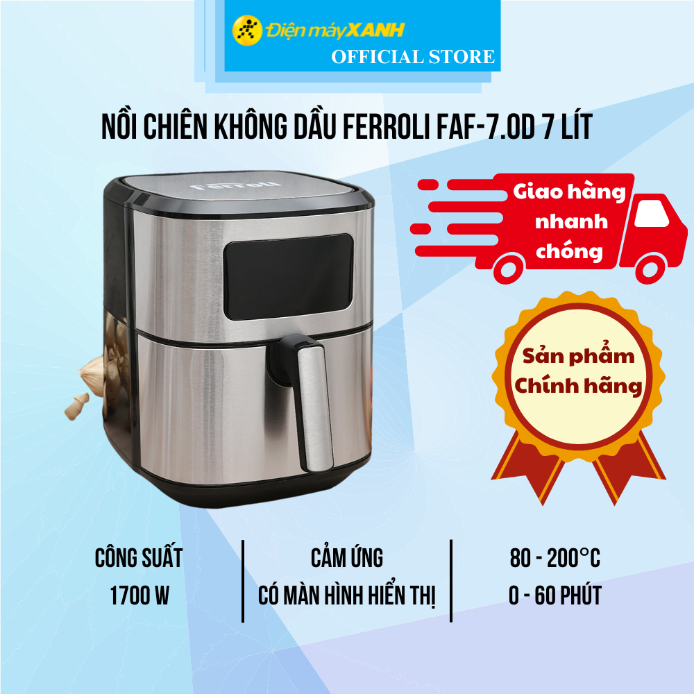 Nồi chiên không dầu Ferroli FAF-7.0D 7 lít | Shopee Việt Nam