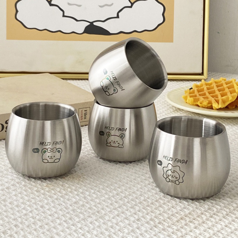 Ly uống Nước Inox 304 Chống Bỏng / Rơi Kiểu Hoạt Hình Dễ Thương Cho Bé ...