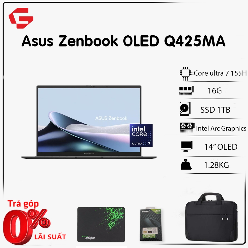 [New 100%] Laptop Asus Zenbook 14 OLED Q425MA (Ultra 7 155H, 16GB, 1TB ...