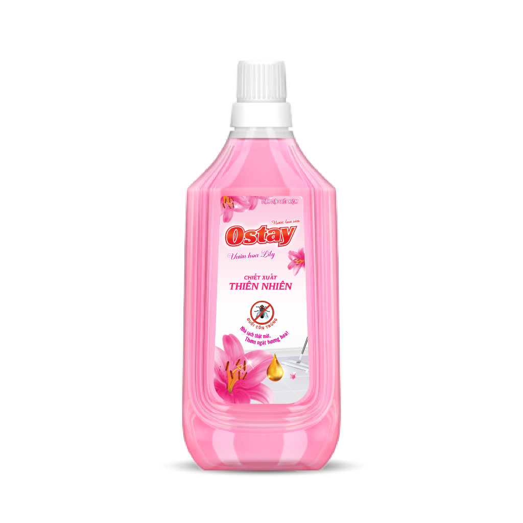 Nước lau sàn OSTAY Vườn Hoa Lily 1,0KG - Đuổi côn trùng, sàn sạch, nhà thơm. | Shopee Việt Nam