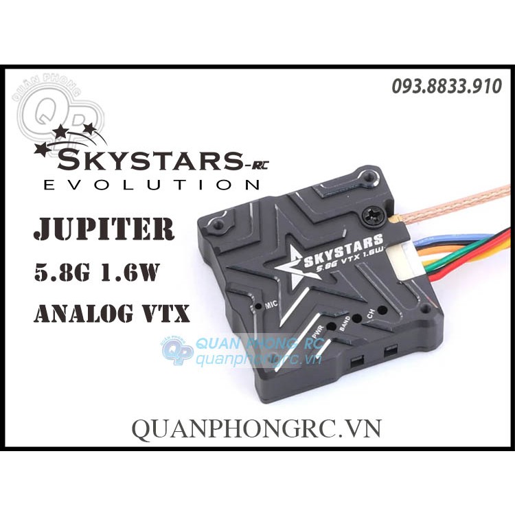 Bộ phát VTX Skystars Jupiter 5.8GHz 1.6W Analog Video Transmitter ...