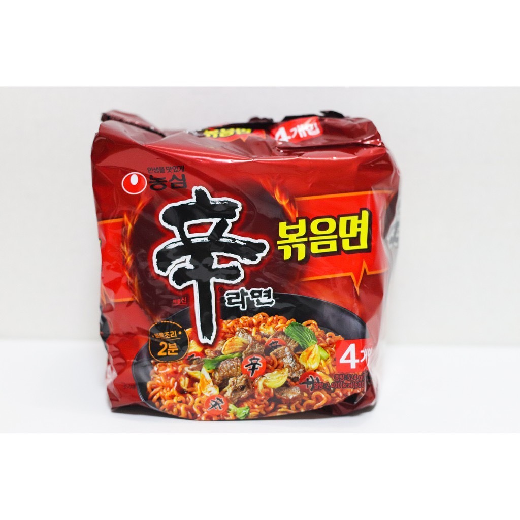 Mỳ Shin xào khô - mỳ Shin Ramyun Nongshim Hàn Quốc , lốc 4 gói*131gr ...