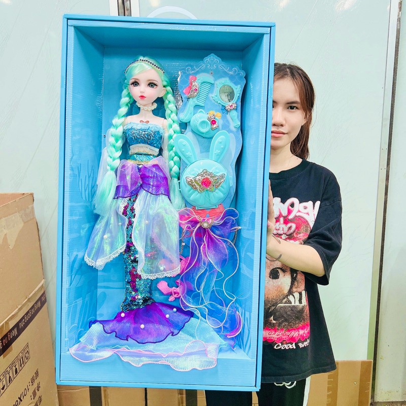 Búp bê công chúa Elsa cao 60cm, 80cm xinh đẹp cỡ lớn hàng cao cấp, Quà ...