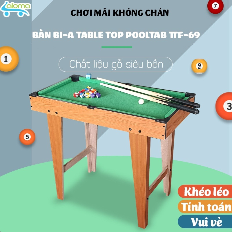 Đồ chơi bàn Bi-A , Bida Table TTP-69 Bằng Gỗ Kích Thước 70x40cm Dành ...