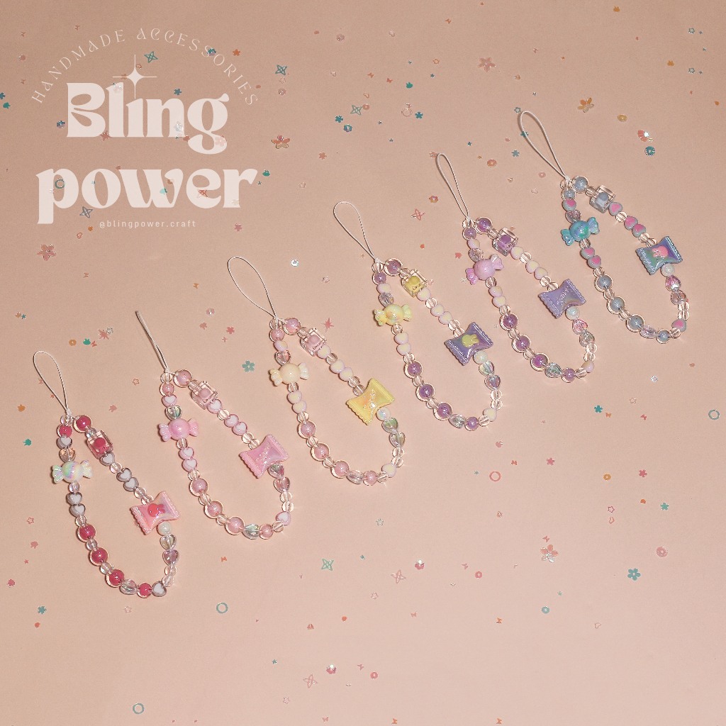 Dây đeo điện thoại xỏ hạt part 4 - BLING POWER | Shopee Việt Nam