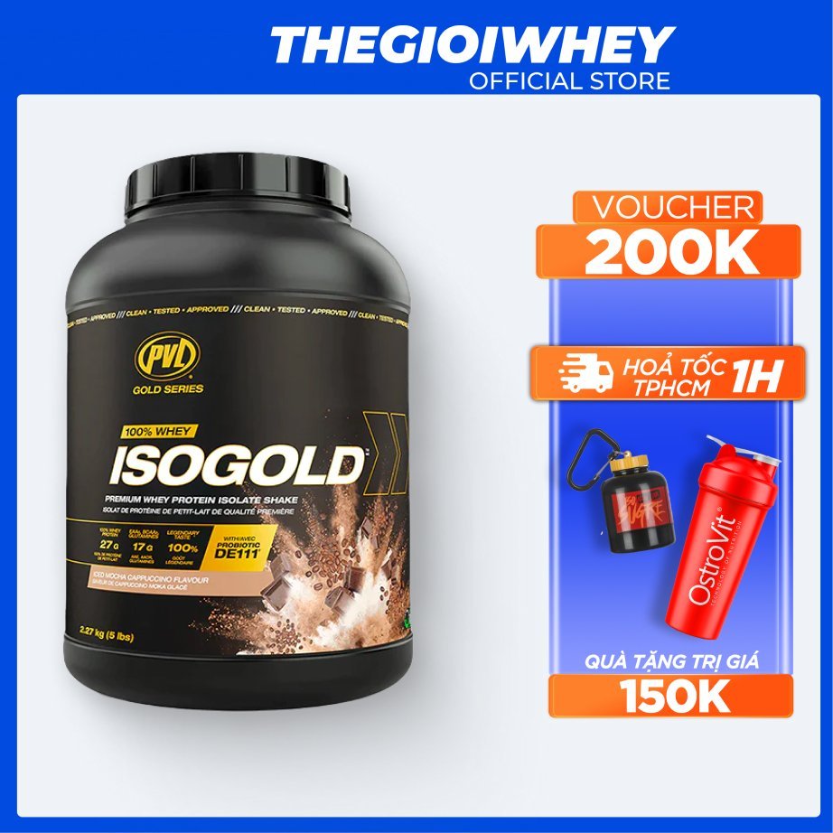 PVL ISO Gold Premium Isolate with Probiotic 5lbs Whey Protein Sữa Tăng ...