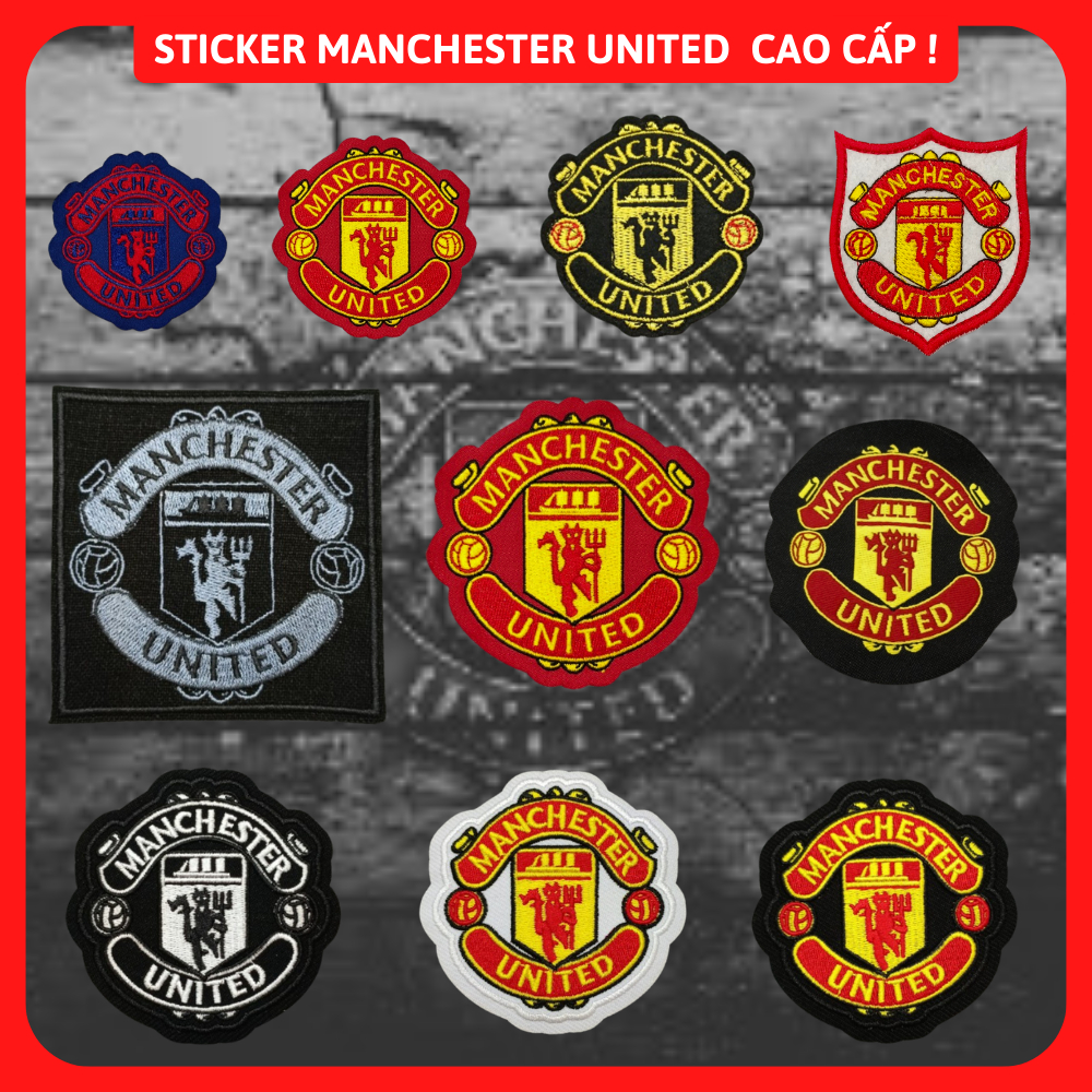 Sticker ủi quần áo Logo Manchester United Iron Patch, Miếng Ủi Thêu ...