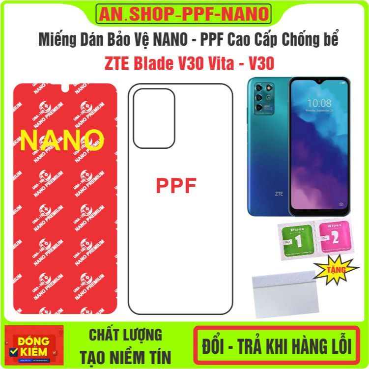 Miếng dán PPF-NANO ZTE Blade A30 - A30 Vita dán màn hình - dán lưng ...
