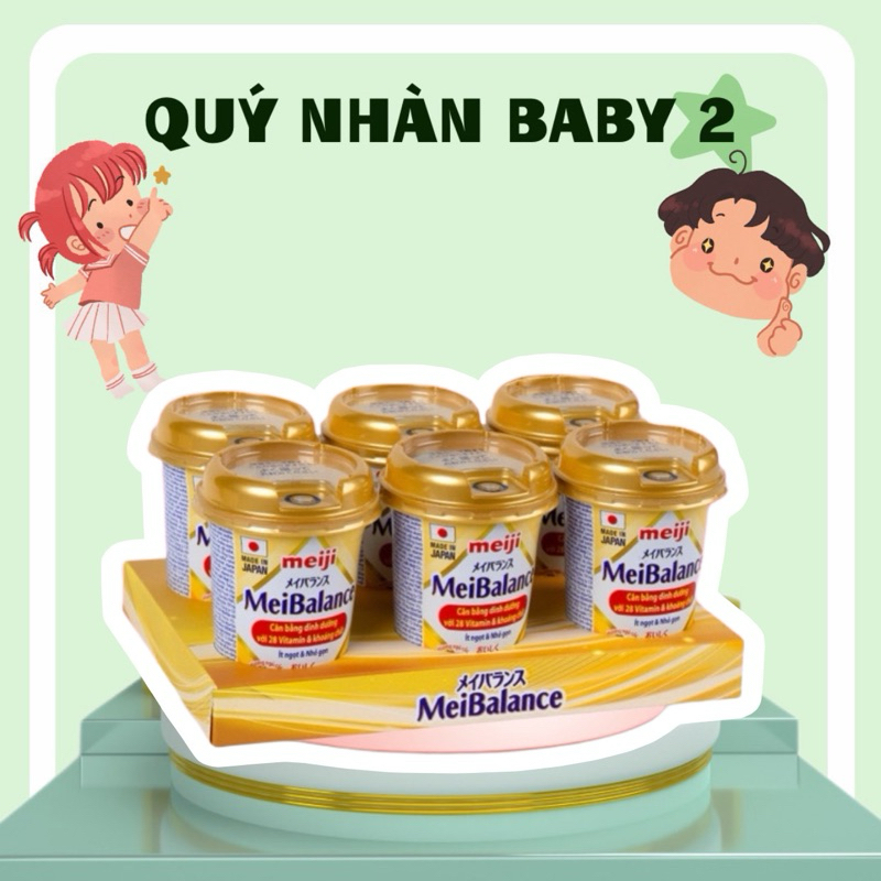 Lốc 6 hộp Thực phẩm bổ sung Meiji Meibalance ít ngọt hương ngũ cốc ...