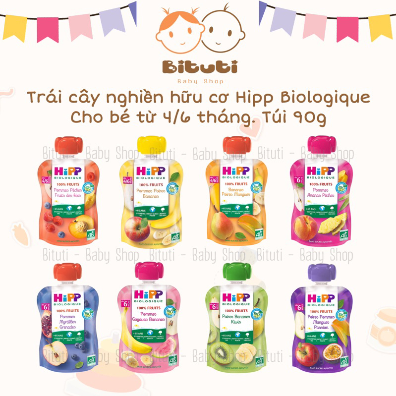Trái cây hoa quả nghiền Hipp Pháp cho bé từ 4 tháng - hàng air Bituti ...