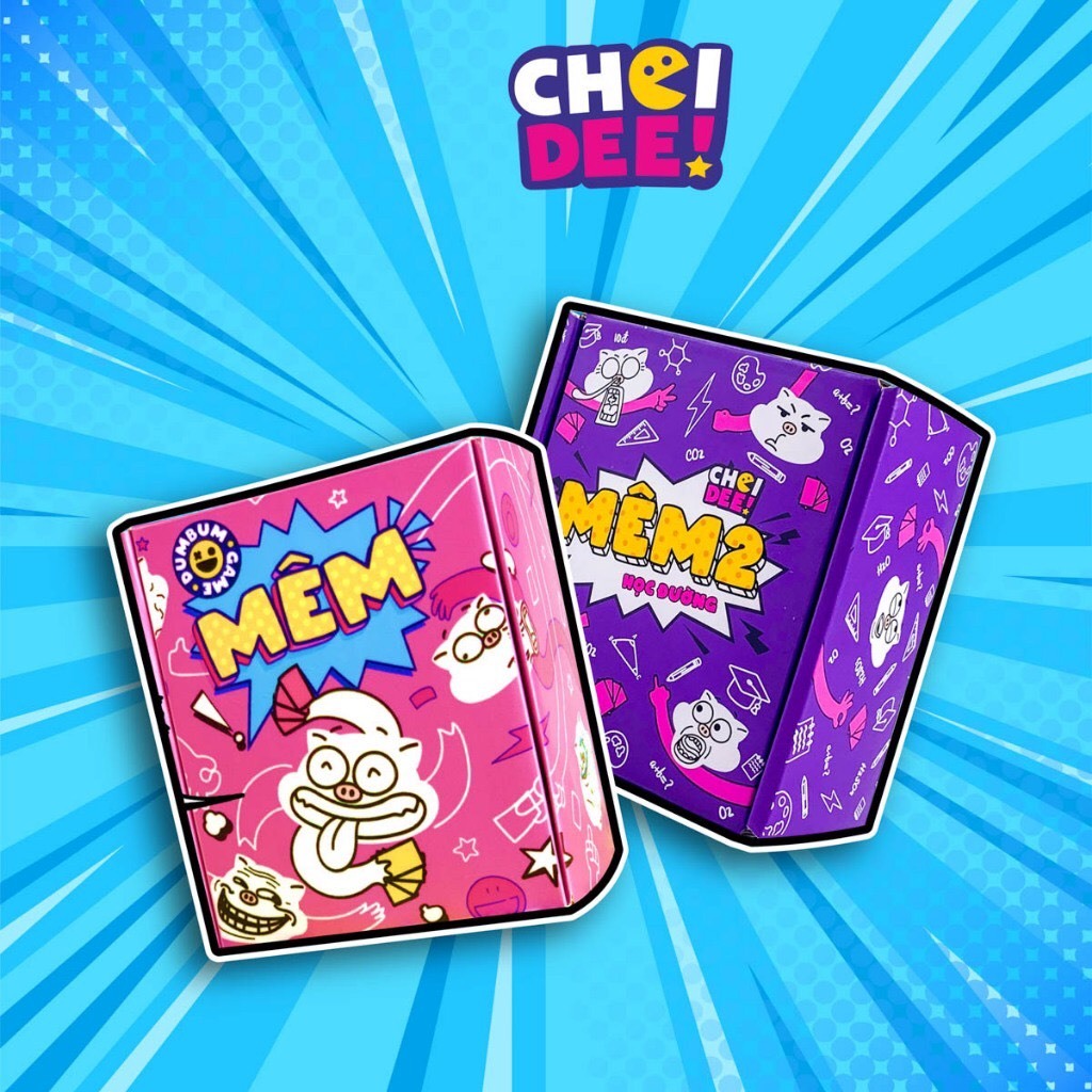 Combo 2 phiên bản Mêm 1 và Mêm 2 Học Đường, board game chơi nhóm hài ...