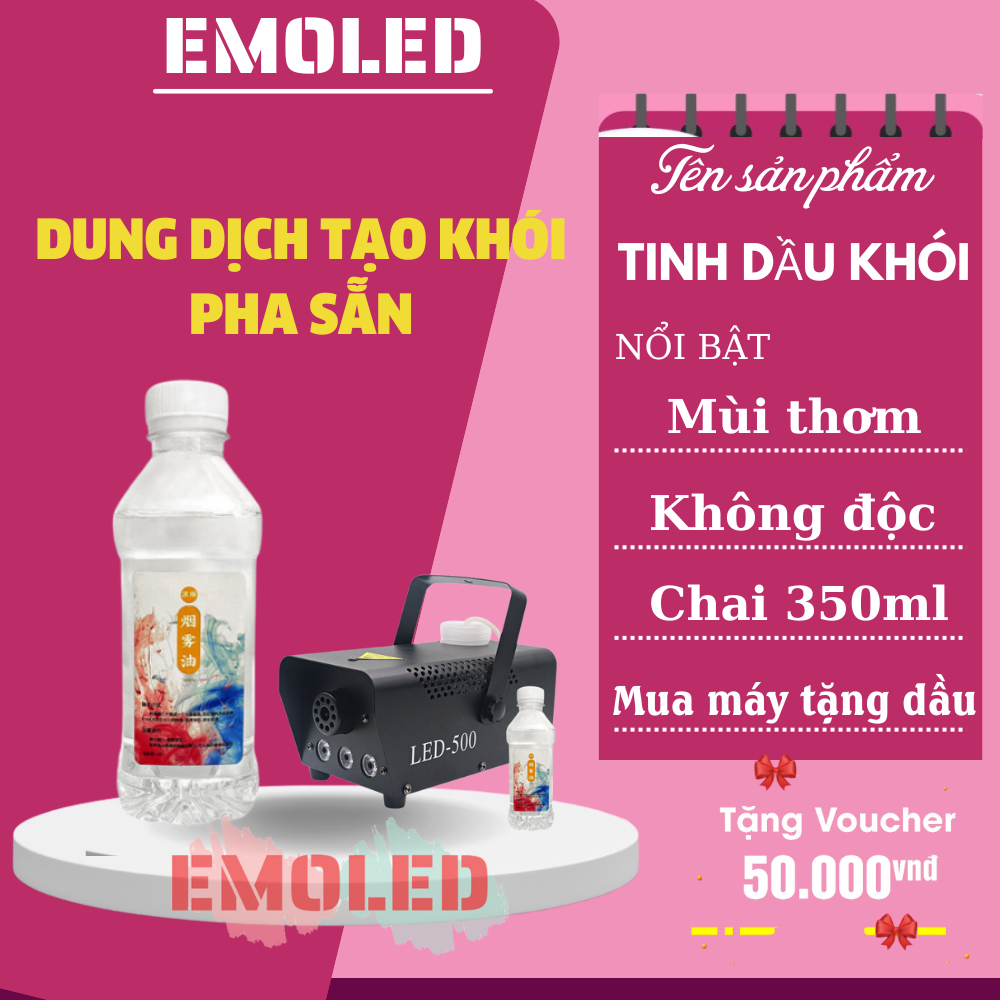Dung dịch tạo khói Emoled pha sẵn , tinh dầu khói chai 350ml dùng luôn ...