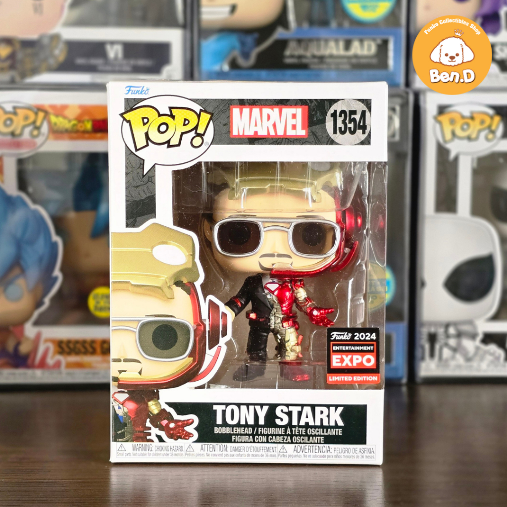 Mô hình chính hãng Funko Pop! Marvel: Tony Stark #1354, C2E2 Exclusive ...