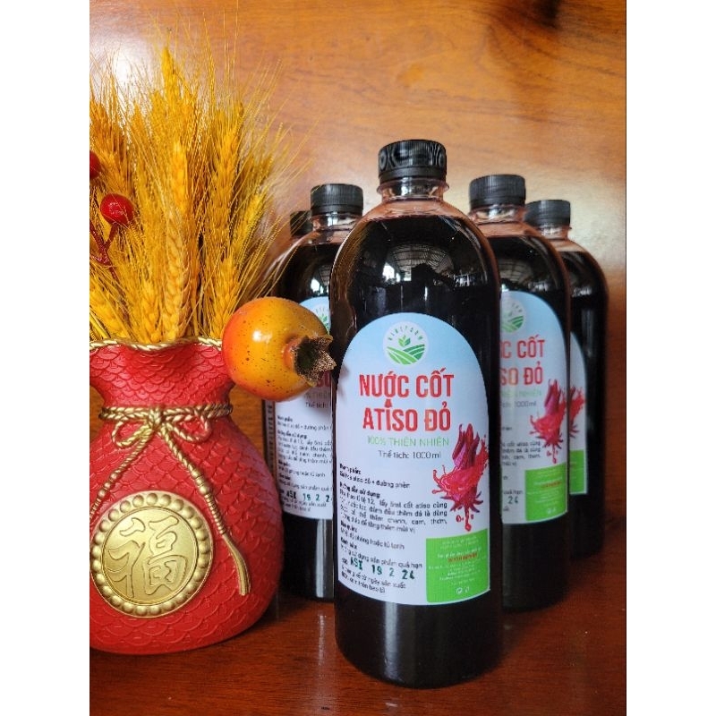 Syrup Atiso đỏ (cốt atiso đỏ)/Hibicus/hoa lạc thần chai 1lit | Shopee ...