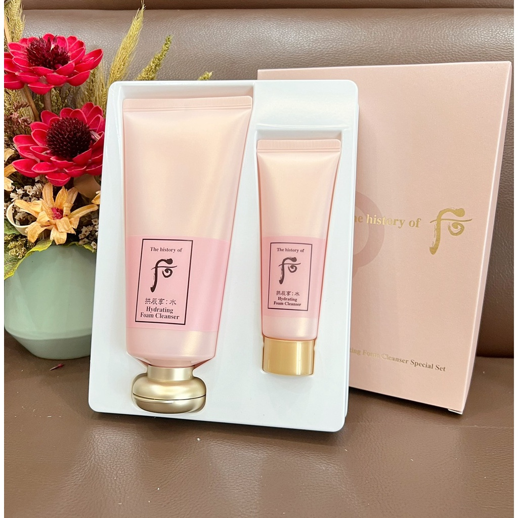 Sét Sữa rửa mặt Whoo hồng cấp nước kiềm dầu và không gây khô da Whoo ...