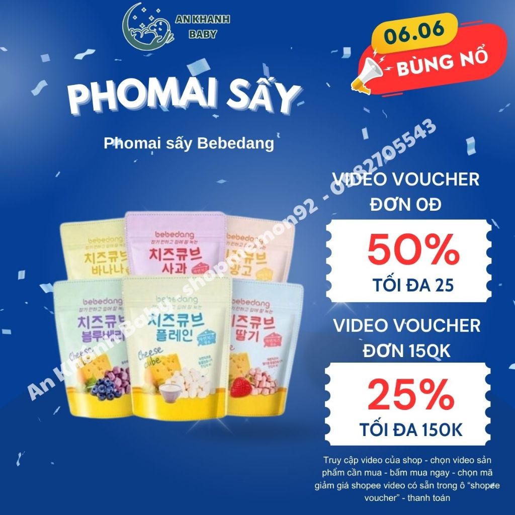 Phô mai hoa quả sấy lạnh BEBEDANG Hàn Quốc date T11/2024 | Shopee Việt Nam