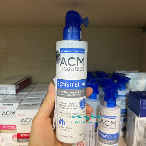Gel rửa mặt cho da nhạy cảm ACM Sensitelial Ultra Rich Cleasing Gel ...