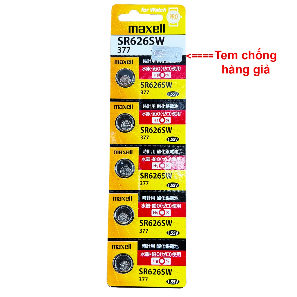 Pin đồng hồ Maxell 377 SR626SW dành cho đồng hồ dùng pin 377 / SR626SW ...
