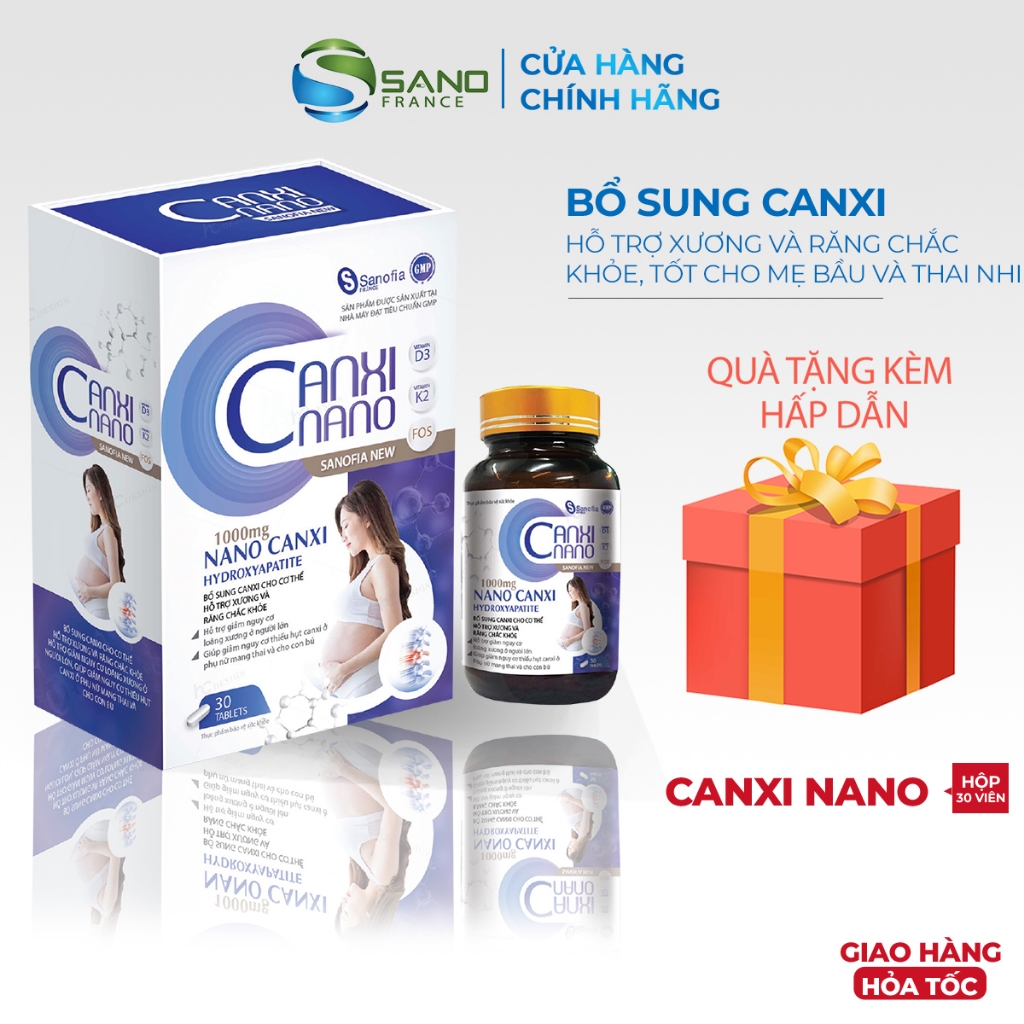 Viên canxi cho bà bầu bổ sung Canxi Nano, giúp chắc xương, bổ sung calci là canxi hữu cơ không ...