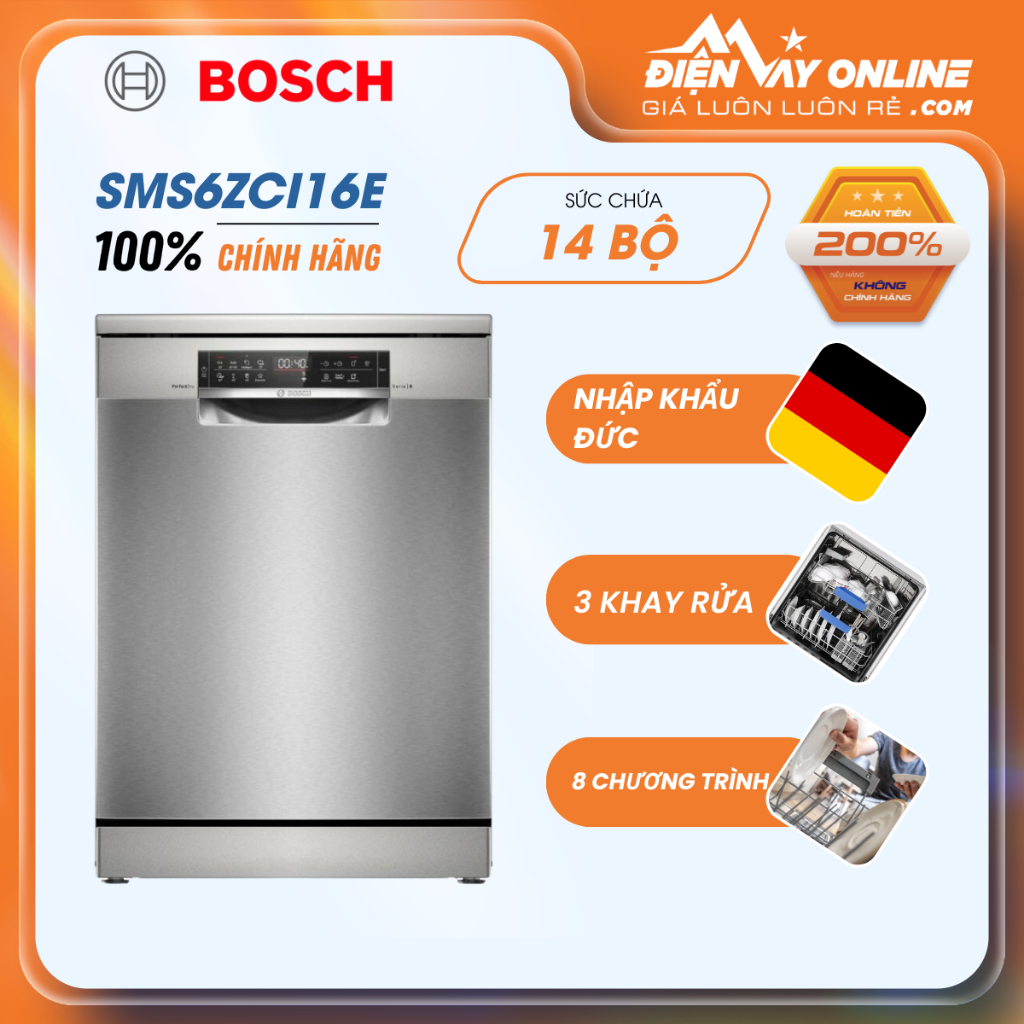 [FREE SHIP+LẮP ĐẶT- HCM] SMS6ZCI16E - Máy Rửa Chén Độc Lập Series 6 ...