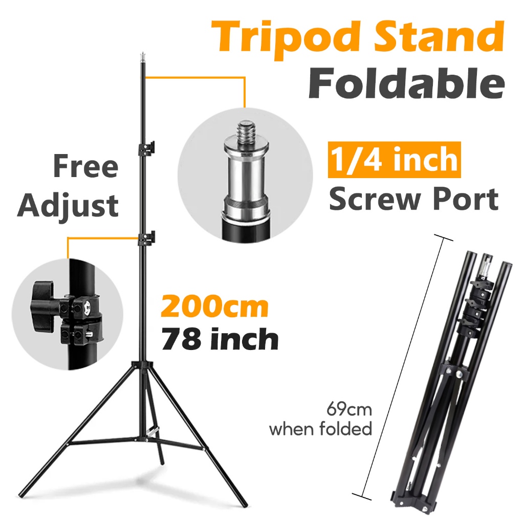 2M Tripod Camera đặc biệt bổ sung ánh sáng Studio Portable Stand ...
