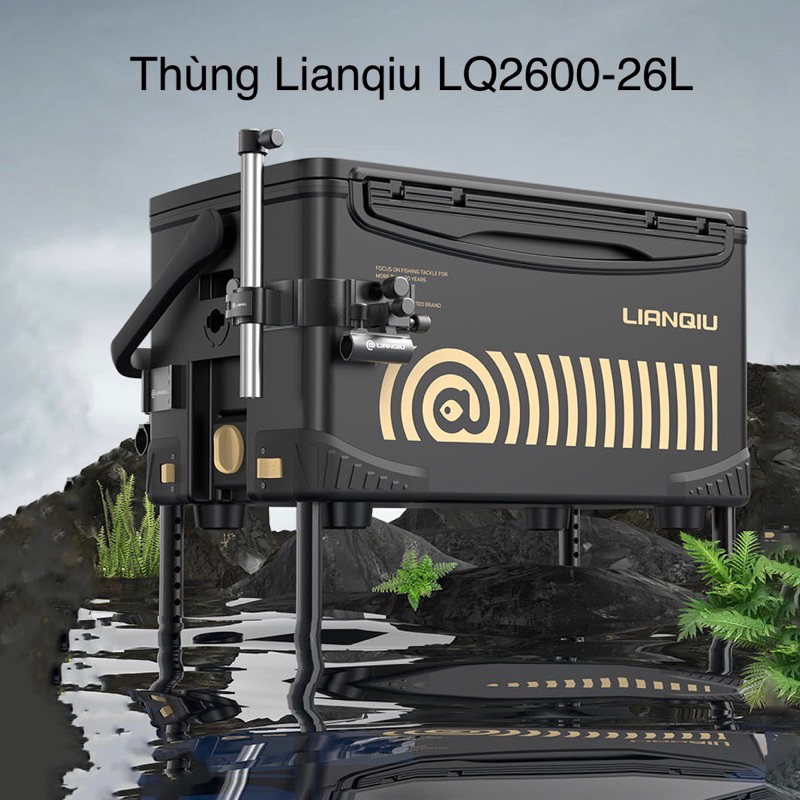 Thùng câu đài Lianqiu LQ2600-26L chính hãng không tựa full phụ kiện ...