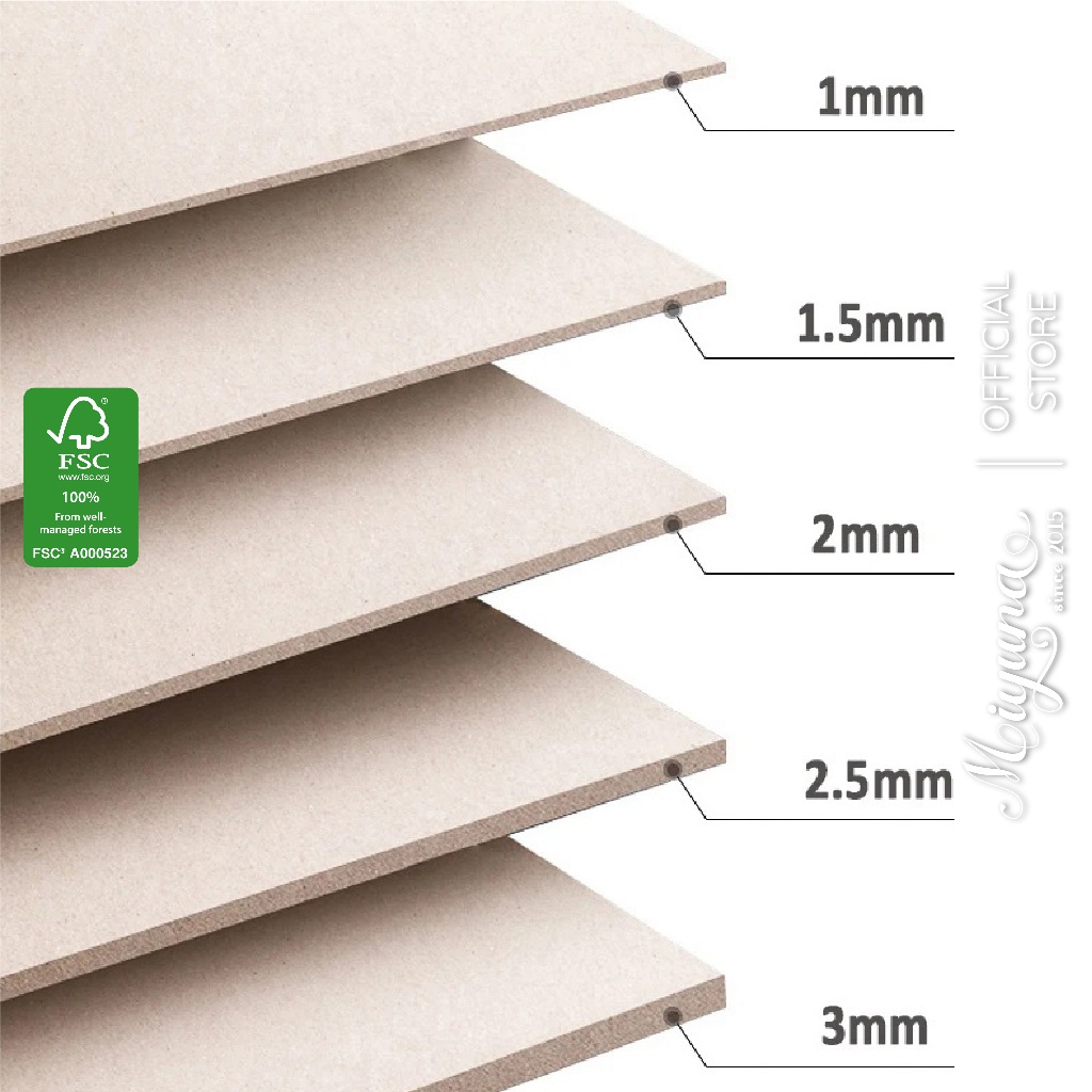 2 Bìa Carton Cứng A4 A3 A2 MIYUNA 1.5mm 2mm 2.5mm 3mm - giấy Carton ...