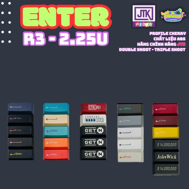 Keycap JTK | ENTER R3 2.25u | Keycap lẻ | Mod JTK | Hàng grab | Double ...