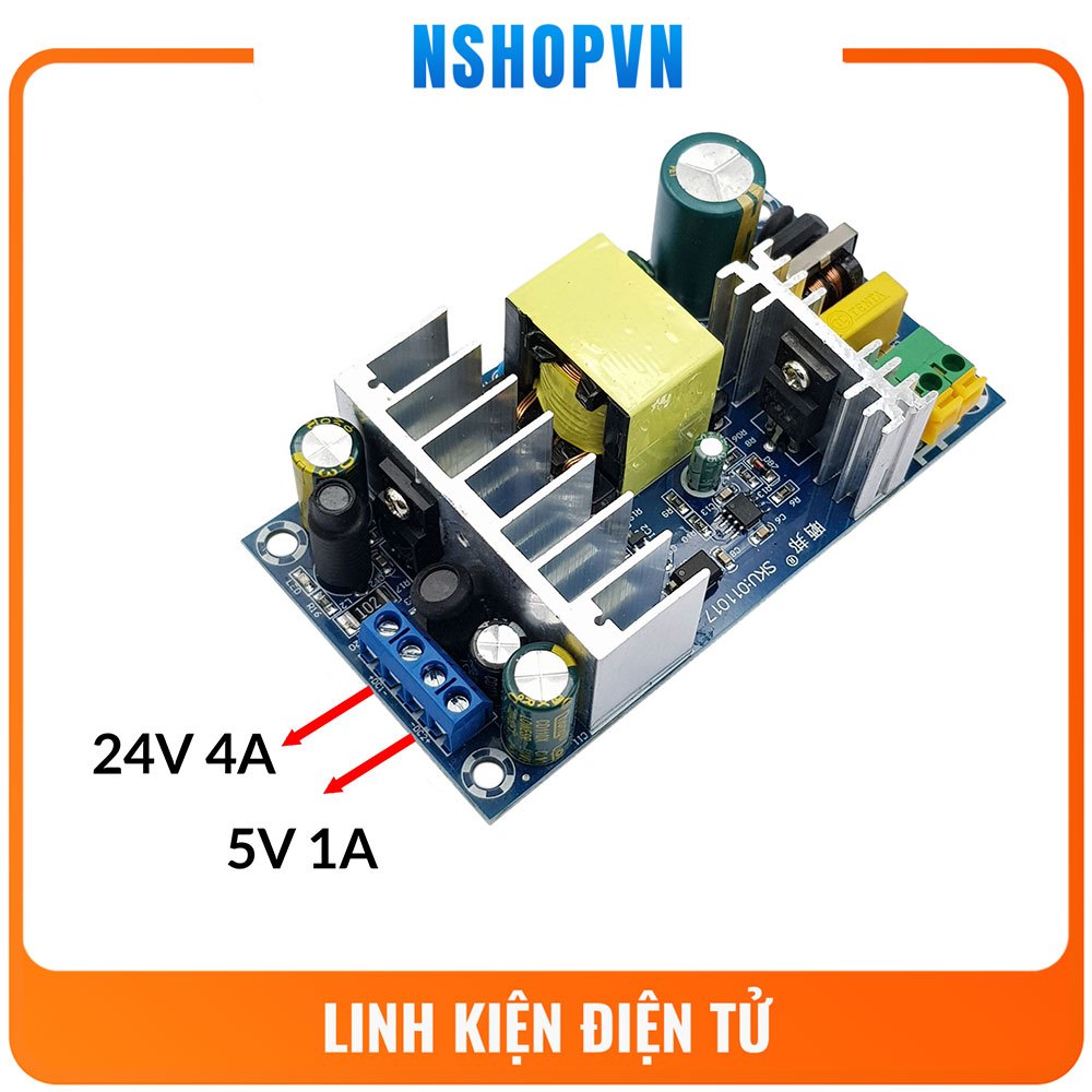Module nguồn AC-DC 100W ngõ ra kép 24V 4A và 5V 1A | Shopee Việt Nam