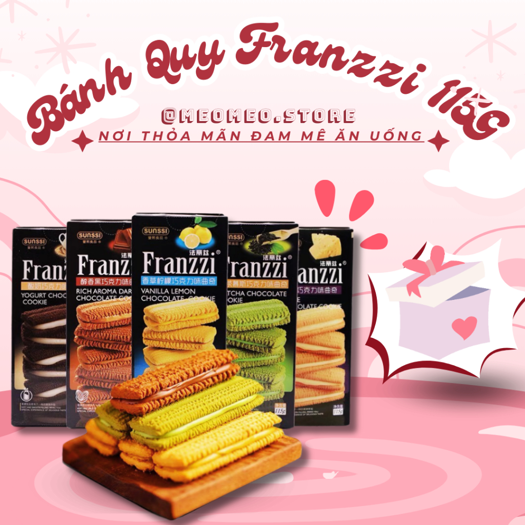 Bánh Quy Franzzi Kem 115G 100G 5 Vị Date mới Siêu HOT | Shopee Việt Nam