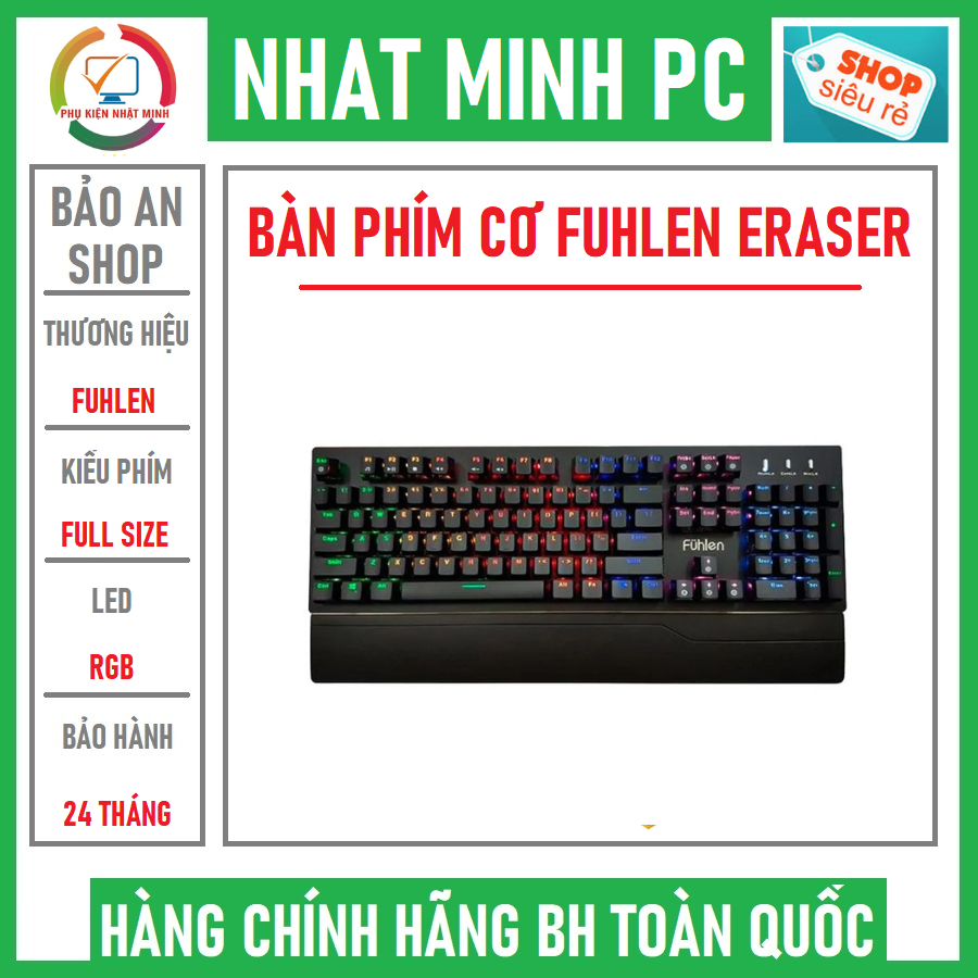 Bàn phím Fuhlen FUHLEN ERASER - chuyên game bảo hành chính hãng 24 ...