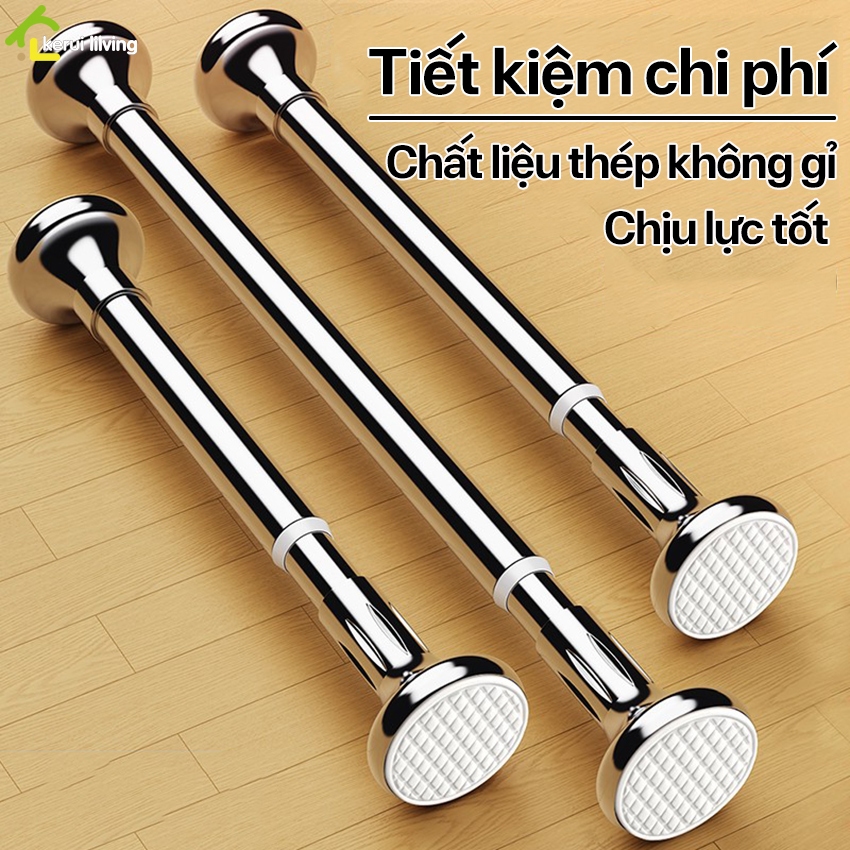 Cây treo đồ BUNA dính tường, thanh treo quần áo điều chỉnh kích thước,thanh treo đồ hít tường ...