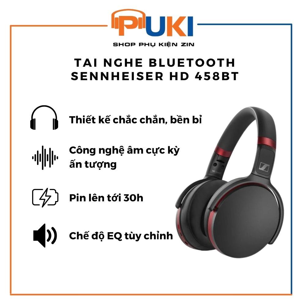 [Chính hãng] Tai nghe Bluetooth Sennheiser HD 458BT - Chống ồn chủ động | Shopee Việt Nam