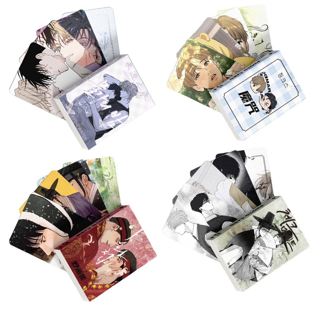 Hộp 50-55 Lomo Korean card anime hologram Comics BL Manhwa BoyLove Jinx ...