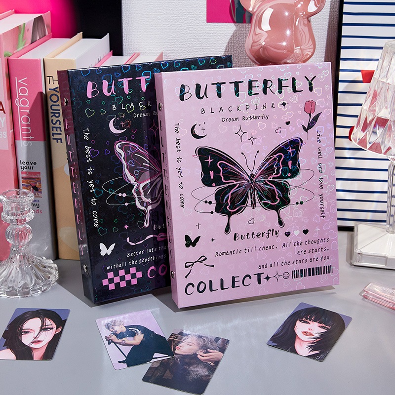 Sổ Đựng Card Binder A5 Rỗng 6 Còng Album Butterfly Tặng 10 Sheet Đựng ...
