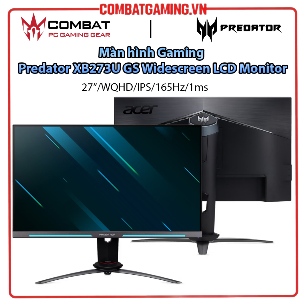 Màn Hình Gaming Acer Predator XB273U GS 27"/IPS/2K/165Hz/0.5msGsync ...