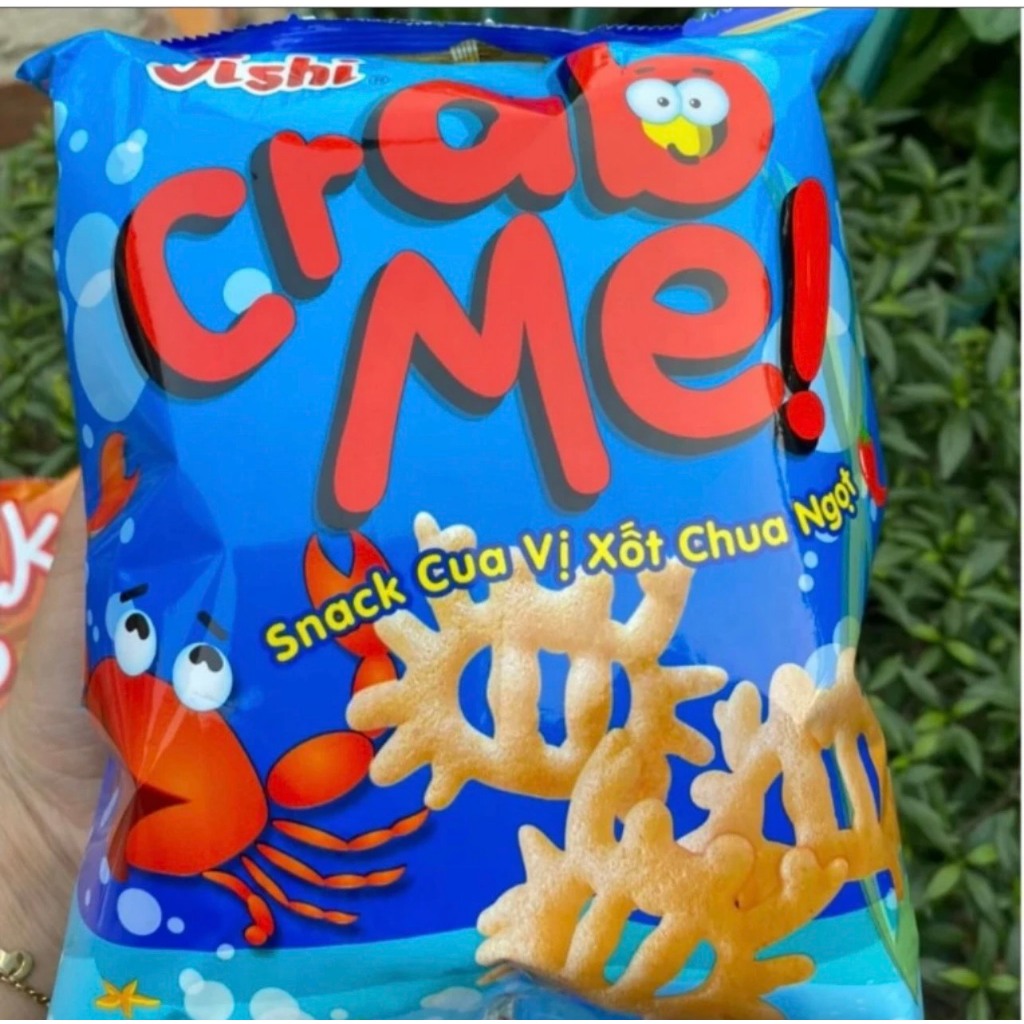 Bim bim Oishi Snack Crab Me cua vị chua ngọt gói siêu to khổng lồ 68 g ...