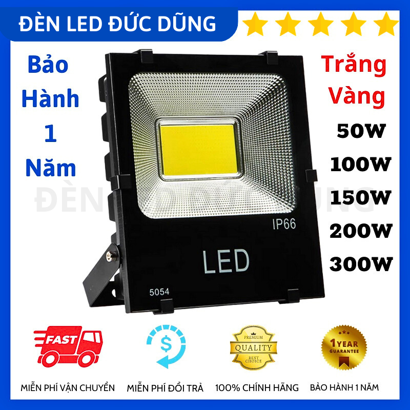 Đèn Pha Led Ngoài Trời 50W,100W,200W COB 5054 Đủ Công Suất - Chiếu sáng biển quảng cáo, nhà ...