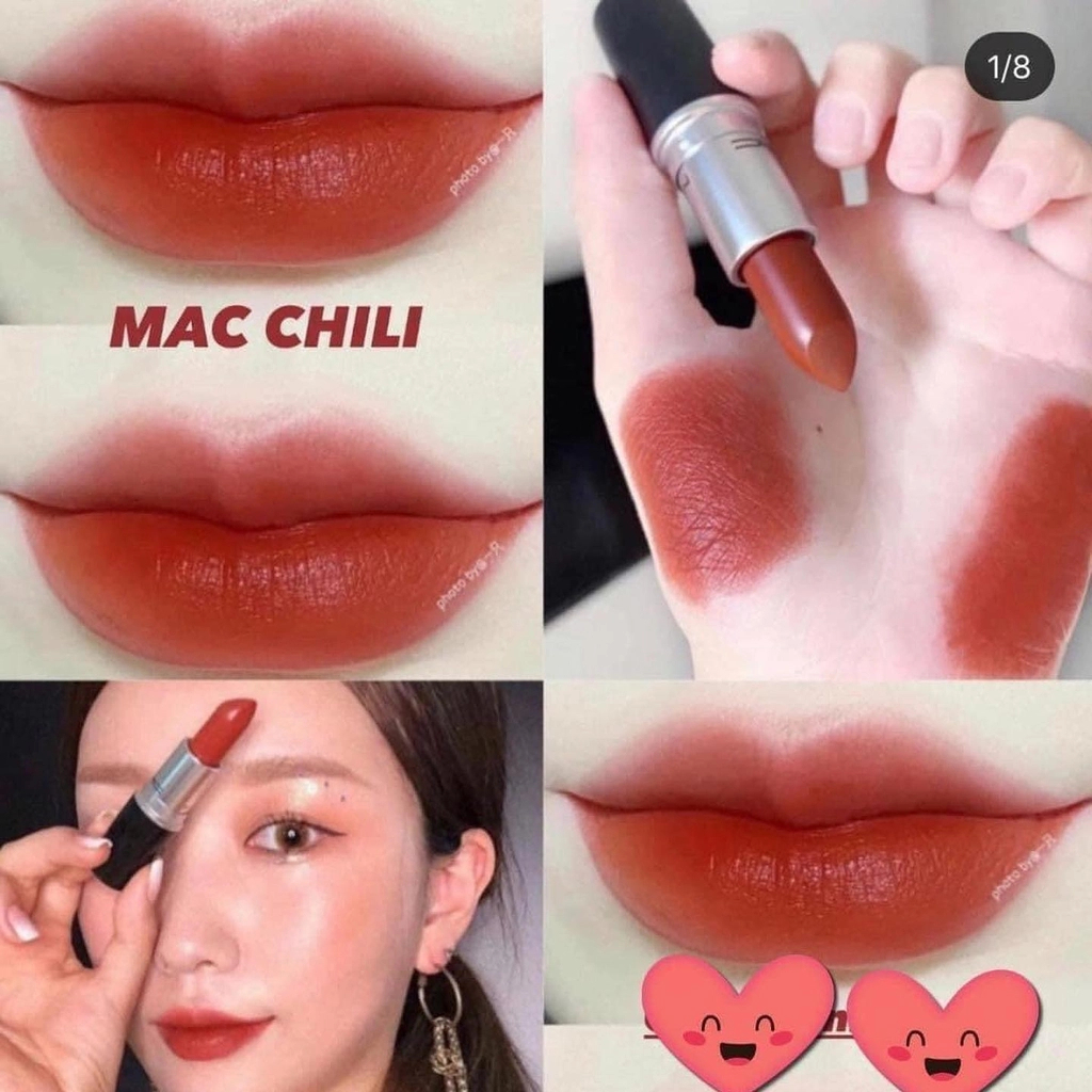 Son MAC son lì lâu trôi dưỡng ẩm cho môi tươi tắn 707 607 ruby woo full size -auth | Shopee Việt Nam
