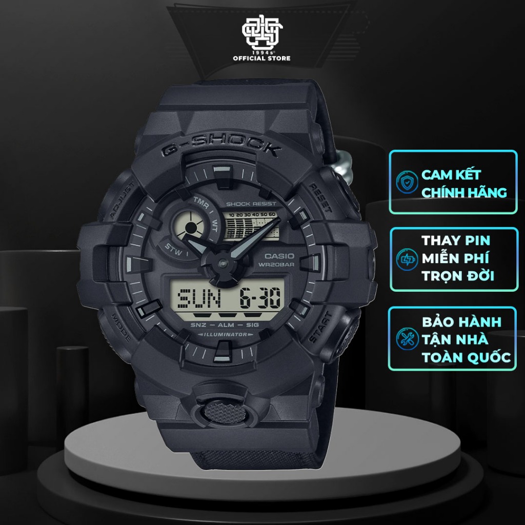 Đồng Hồ Nam Casio G-Shock GA-700BCE-1A Dây Đeo Bằng Vải, Hàng Chính ...