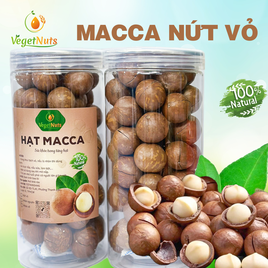Hạt Macca nứt vỏ Đăk Lăk sấy khô giàu dinh dưỡng 500g từ Vegetnuts ...
