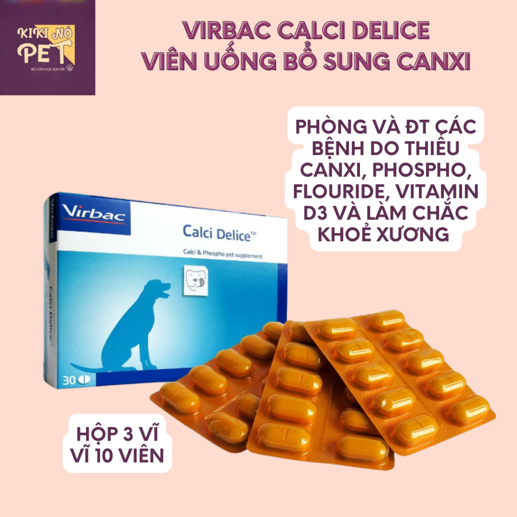 Viên Uống Virbac Calci Delice Cung Cấp Canxi, Photpho, Vitamin D3 Cho ...