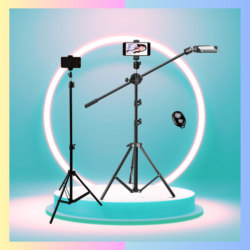 Cây live tik tok livestream chân đứng 2m kẹp điện thoại HẠ THẤP ĐƯỢC ...