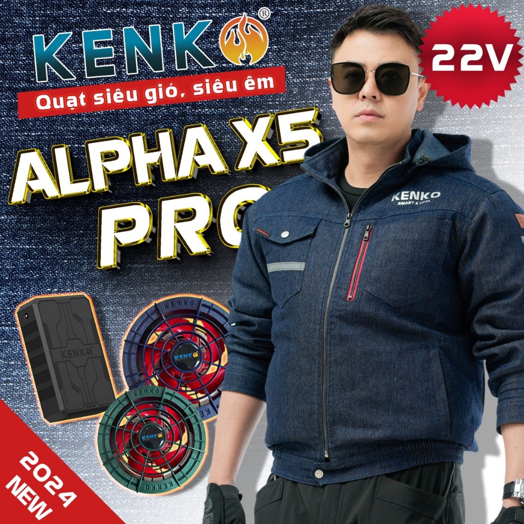 Áo quạt điều hòa KENKO ALPHA X5 22V 2024 mới nhất | Shopee Việt Nam