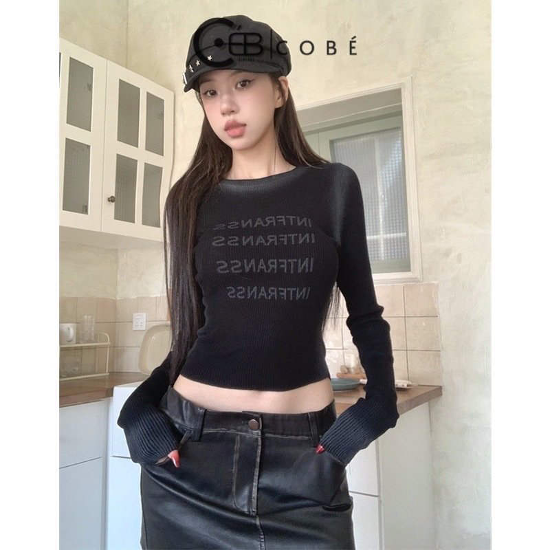 (VIDEO THẬT) Áo Dệt Kim Tay Dài Cổ Tròn Dáng Ôm Style Tỷ Tỷ douyin ...