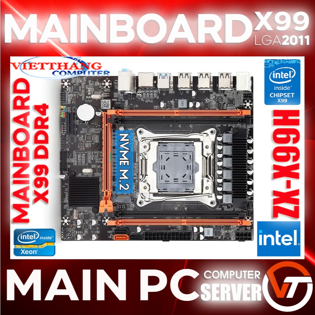 Mainboard - Bo Mạch Chủ - Main X99 DDR4 Chạy giả lập - Main X99H V1.41 DDR4 Hàng OEM Hỗ trợ ...