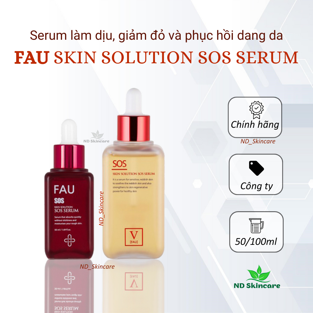 FAU Skin Solution SOS Serum - Serum giảm đỏ, giảm mụn, dưỡng da nhạy cảm | Shopee Việt Nam