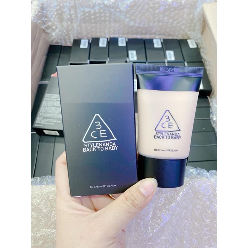 [DATE 07/2027] KEM NỀN 3CE BLACK TO BABY BB CREAM SPF35 PA++ | Shopee ...